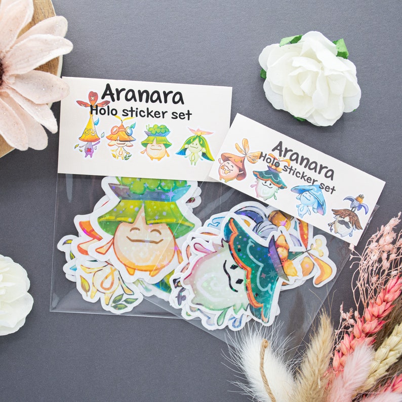 Genshin Impact Aranara Bundle 8 Holo Stickers Cute Little Stickers for ...