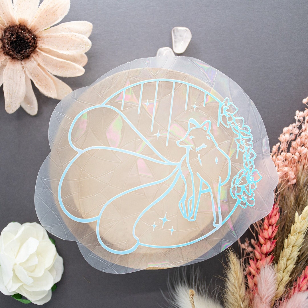 Multi-tailed Fox Window Decoration Suncatcher Cherry Blossom Decoration ...