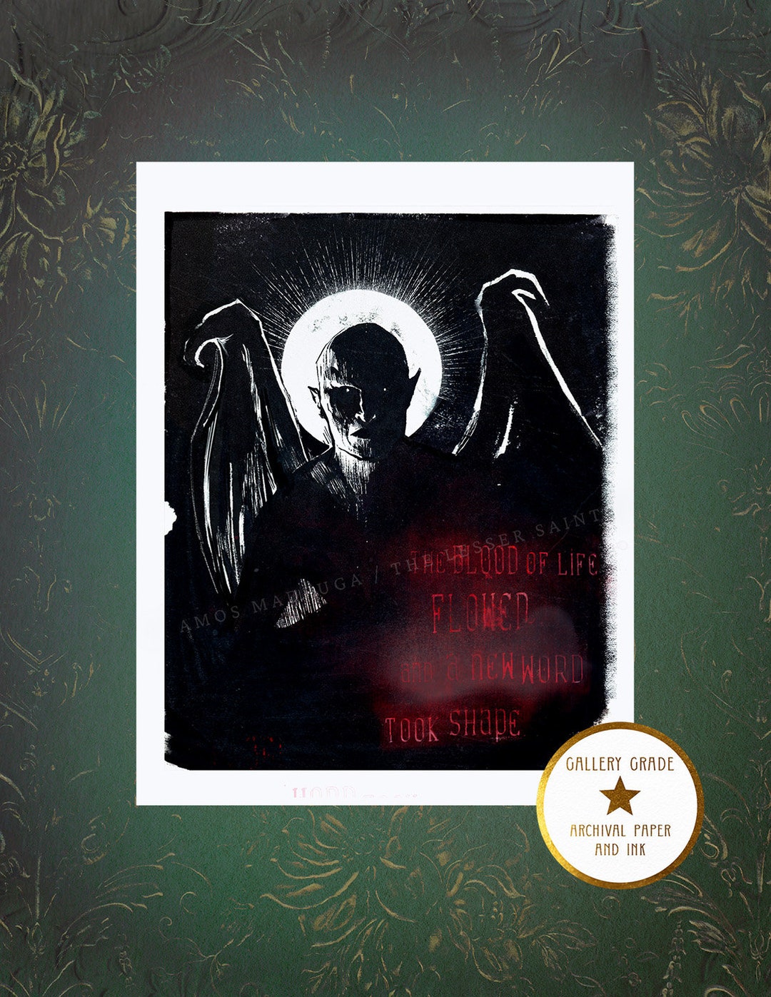 Angel | Gothic Occult Dark Vampire Art Print - Etsy