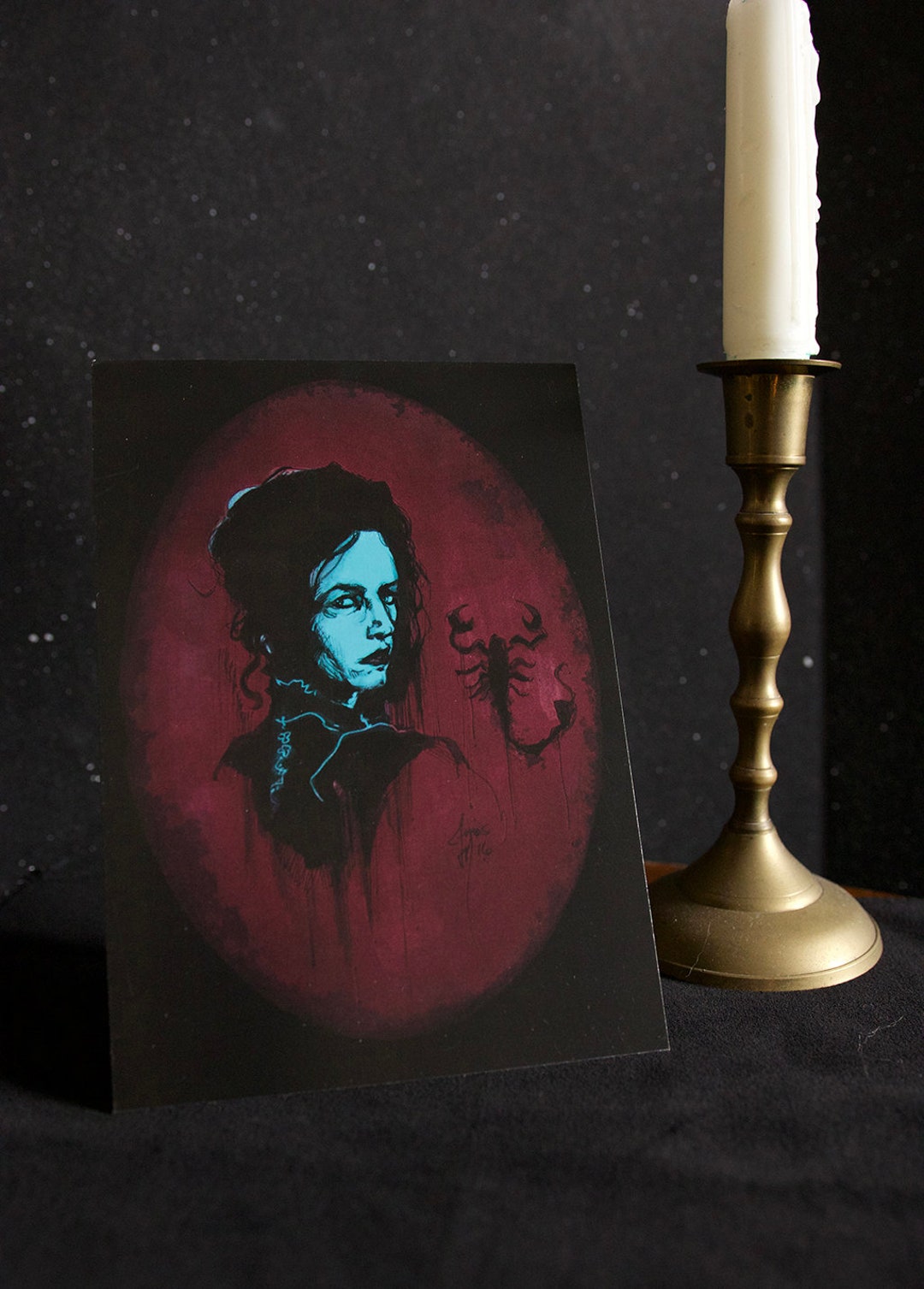 Ms. Ives 5x7 on Satin Coated Stock Gothic Dark Halloween Horror Art ...