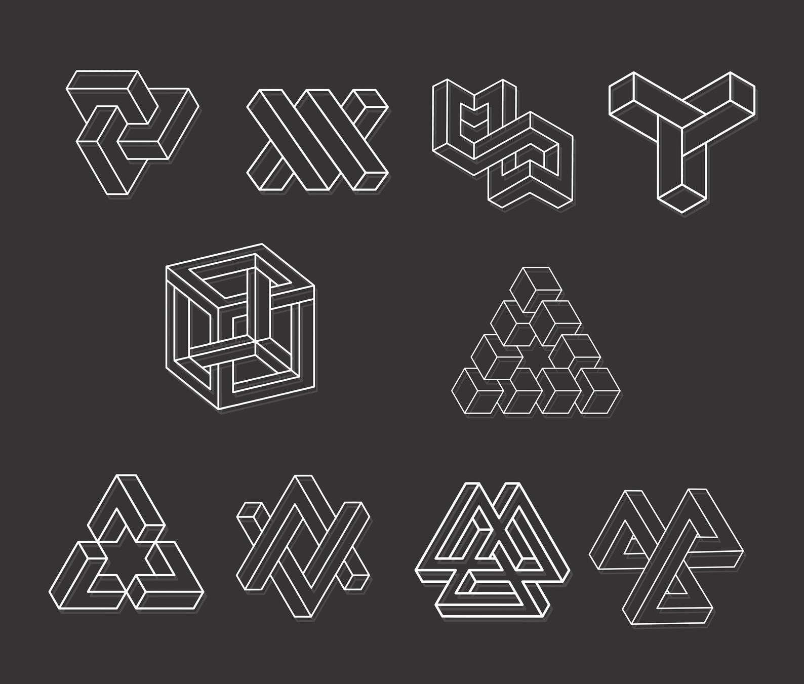 50 Impossible Geometric Shapes | Procreate Brush Pack (digital Download ...