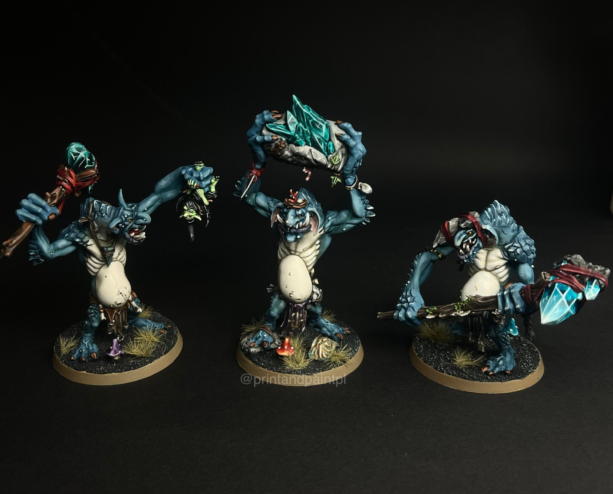 Age of Sigmar Gloomspite Gitz Rockgut Troggoths PRO PAINTED CUSTOM ...