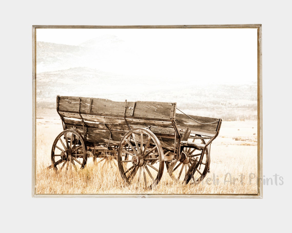 Rustic Farmhouse Set of 3 Photo Printable Barn Old Wagon - Etsy