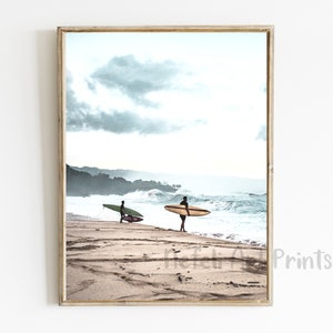 Set of 4 Surfing Prints, Surf Ocean Waves Photo Printable Wall Art ...