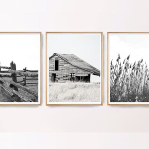 Farmhouse Black and White Set of 3 Photo Printable Wall Art | Etsy