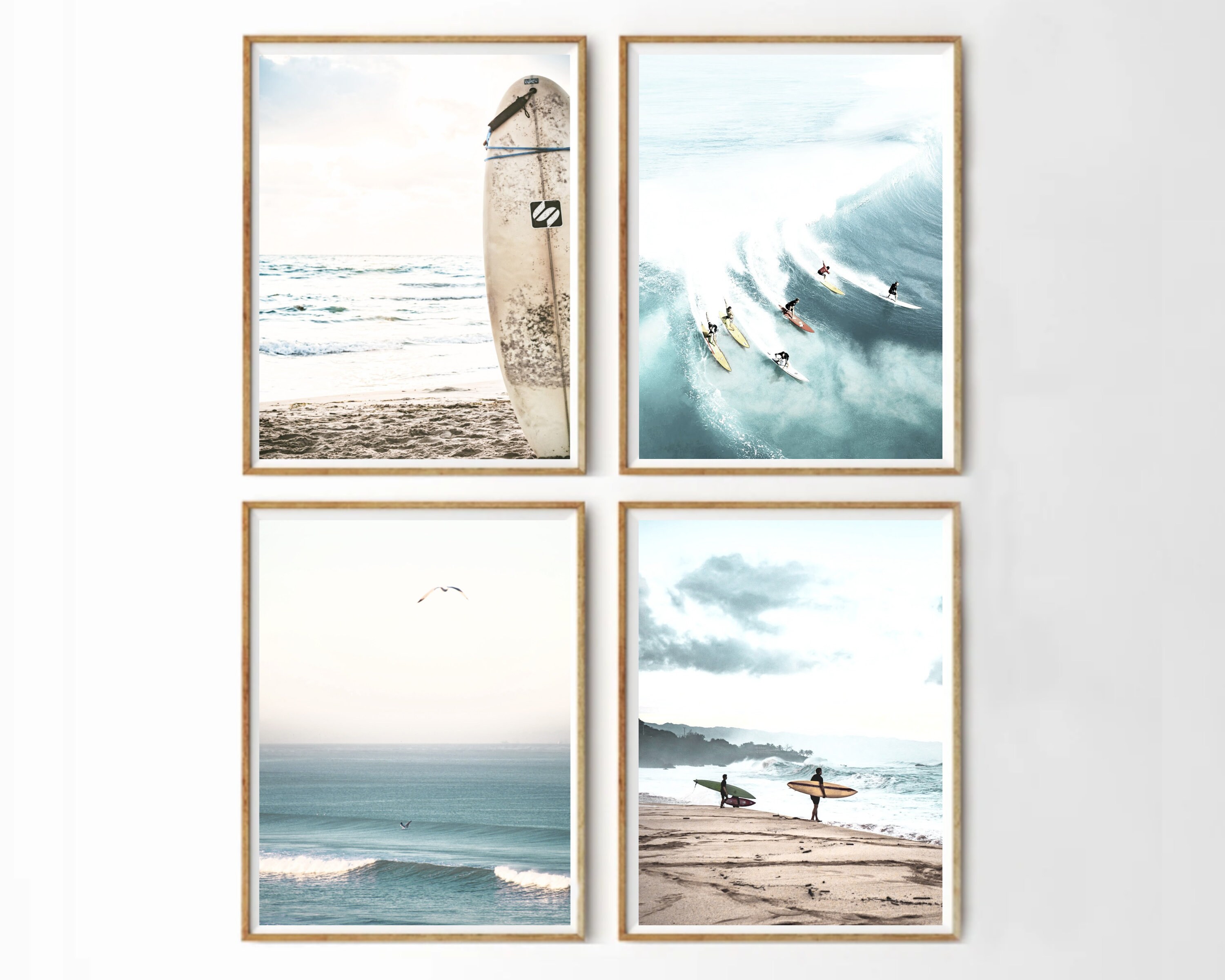 Set Of 4 Surfing Prints Surf Ocean Waves Photo Printable Wall Etsy