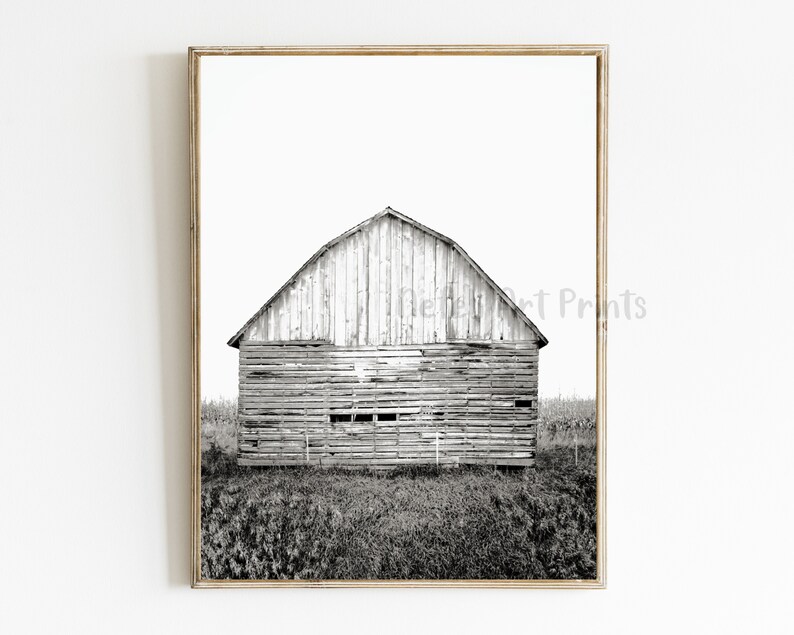 Farmhouse Set of 3 Black and White Photos Printable or Mailed, Old Wood ...