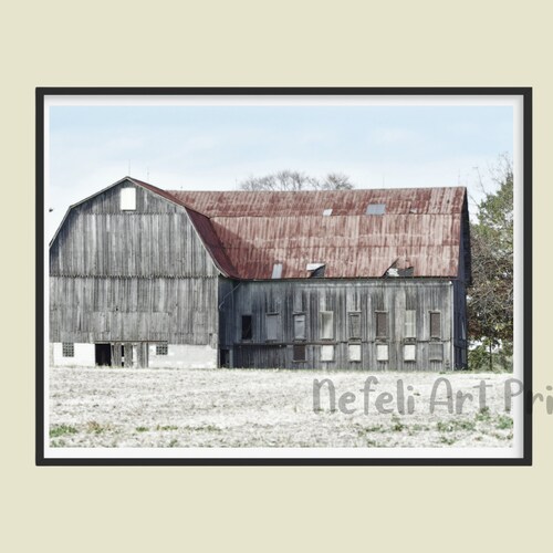 Old Barn Country Printable Wall Art White Barn Photo - Etsy