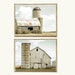 Farmhouse Old Barn Set of 2 Prints White Barn Printable Wall - Etsy