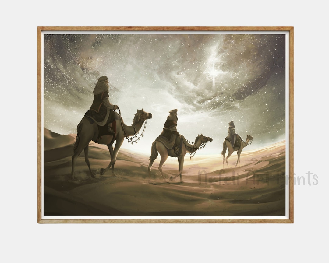 Three Wise Men Christmas Printable Wall Art Three Kings and Star Print ...