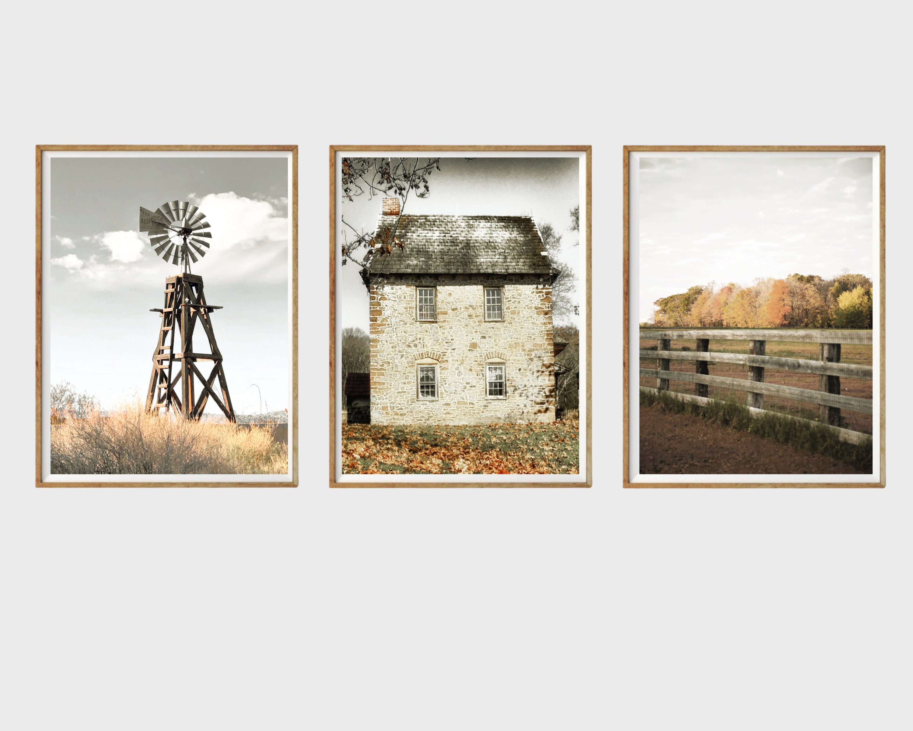 Farmhouse Rustic Set of 3 Photo Printable Wall Art Barn - Etsy