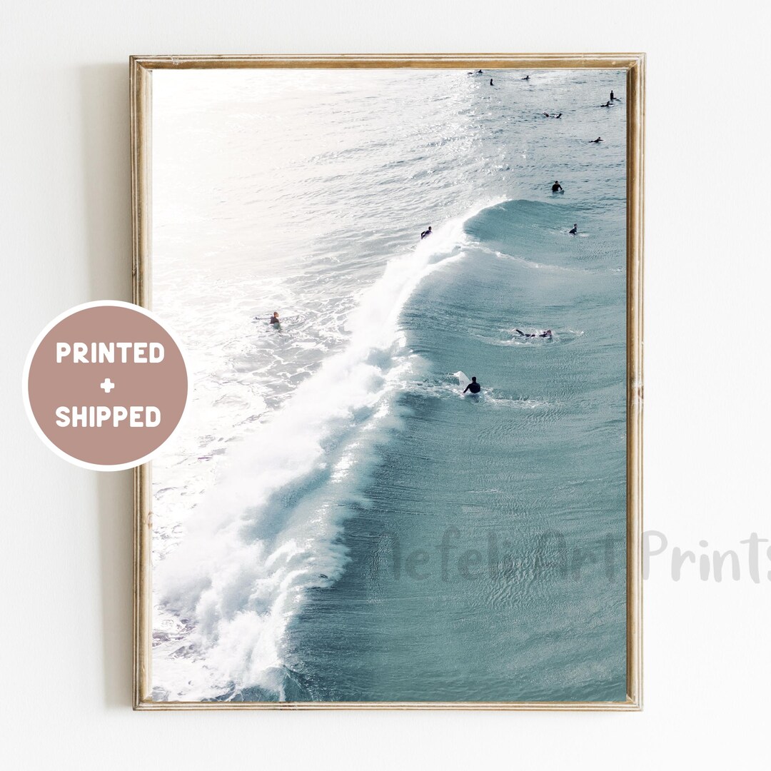 Ocean Waves Surfing Photo Printed and Shipped Surfers Aerial Print ...