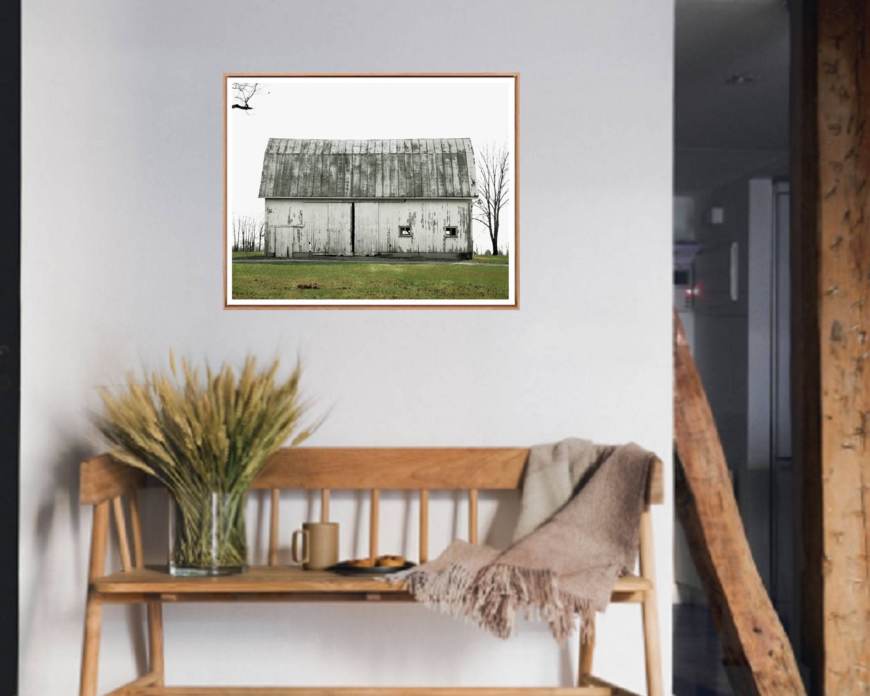 Farmhouse Printable Wall Art Old White Barn Photo Country - Etsy