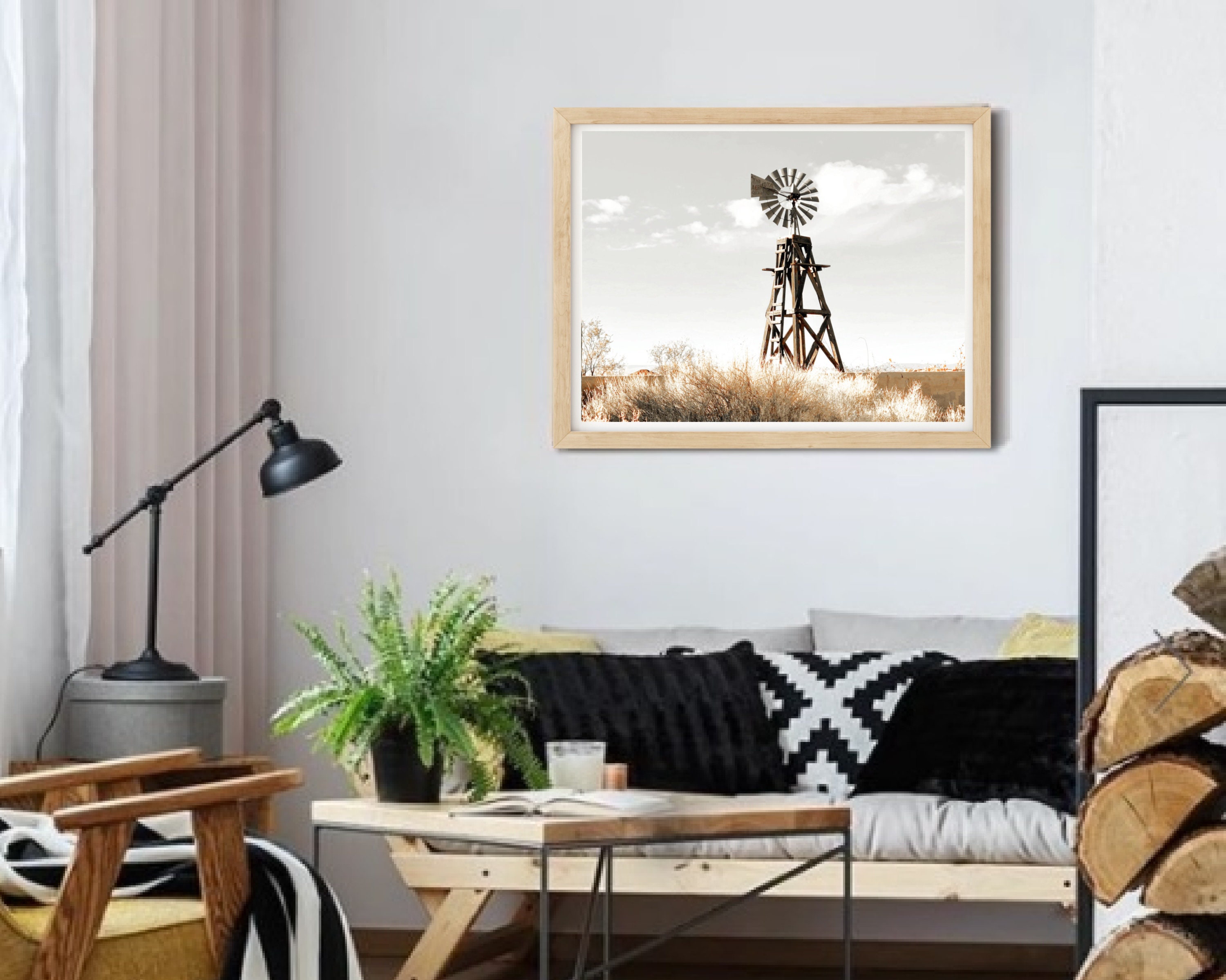 Windmill Photo Mailed Farmhouse Aermotor Print Southwestern Wall Art ...