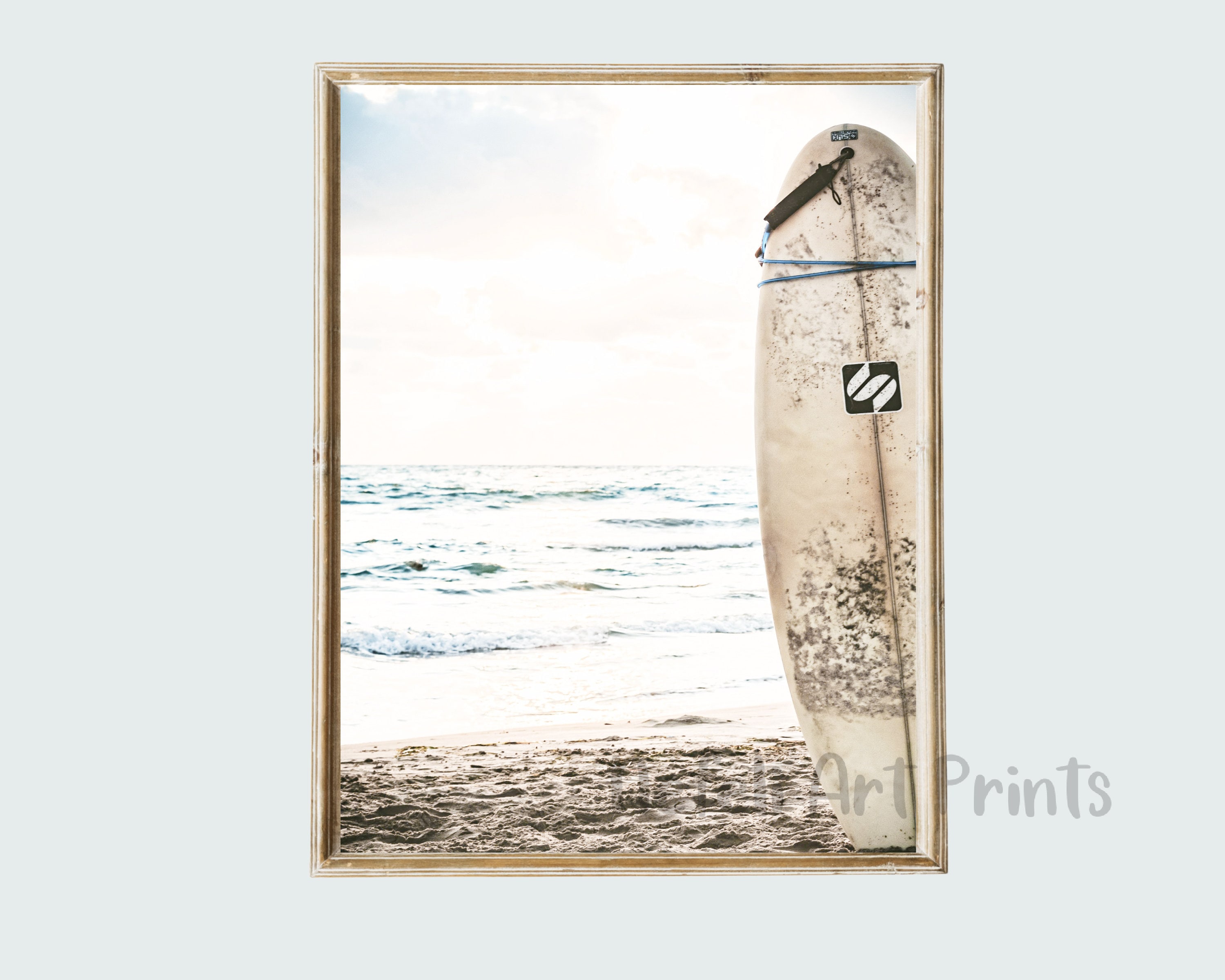 Set of 4 Surfing Prints, Surf Ocean Waves Photo Wall Art Printed and ...