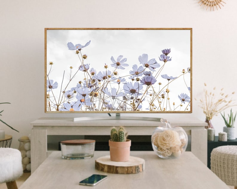 Samsung Frame Tv Art Spring Pastel Wildflowers Instant - Etsy