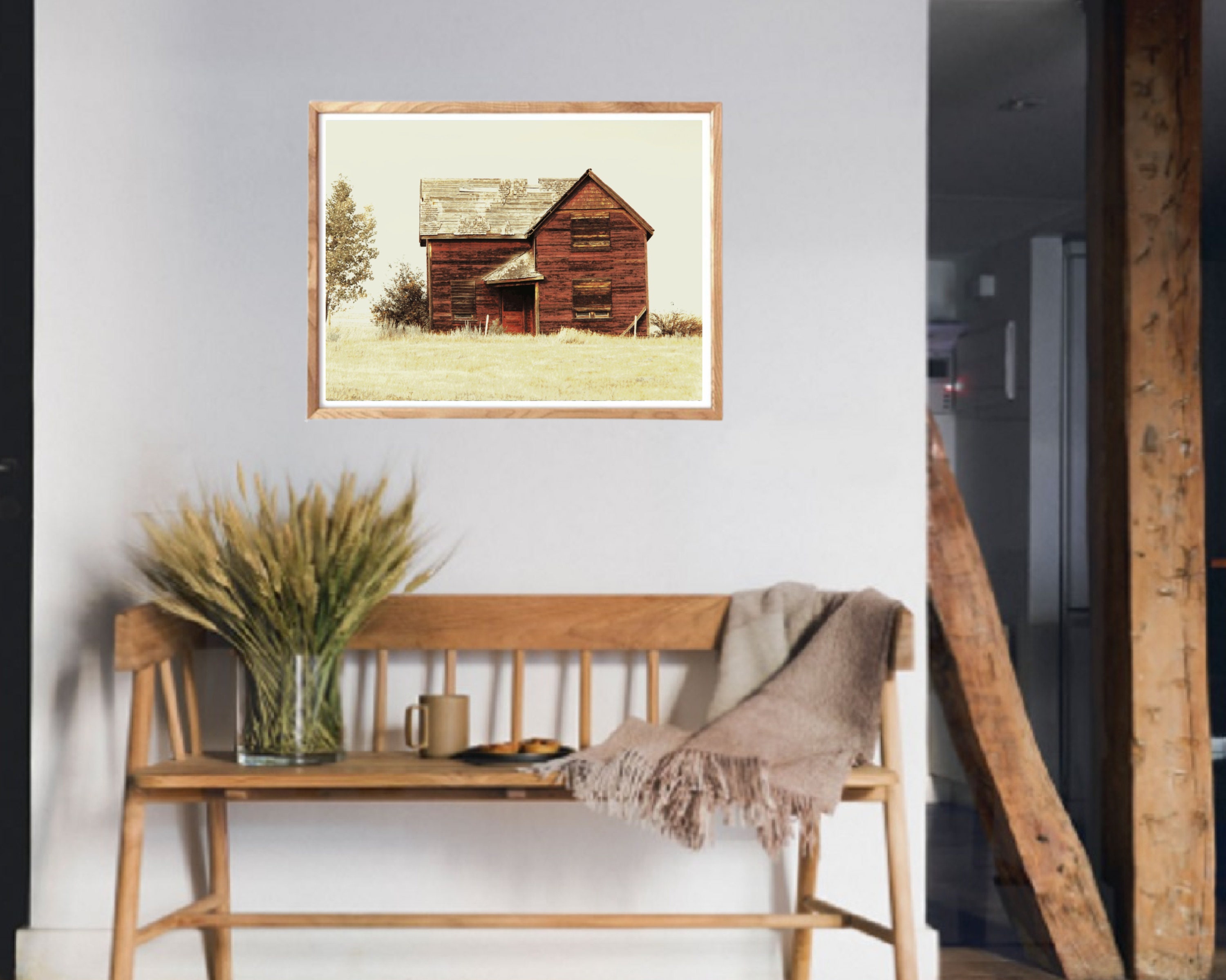 Red Barn Landscape Printable Wall Art Old Wood Barn Print - Etsy