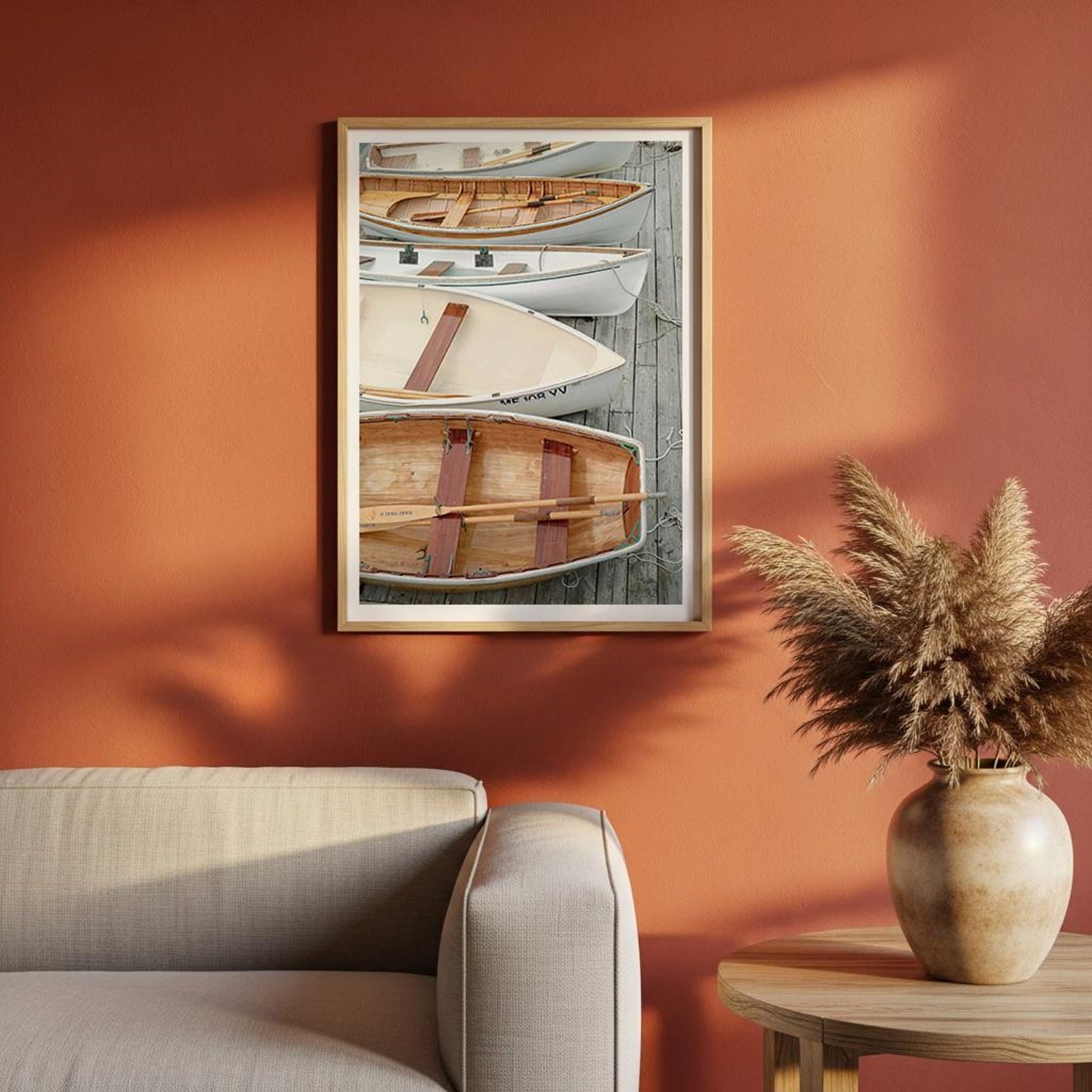 Raw Boats Coastal Photo Printable Nautical Fishing Sea Print Wood Boat ...