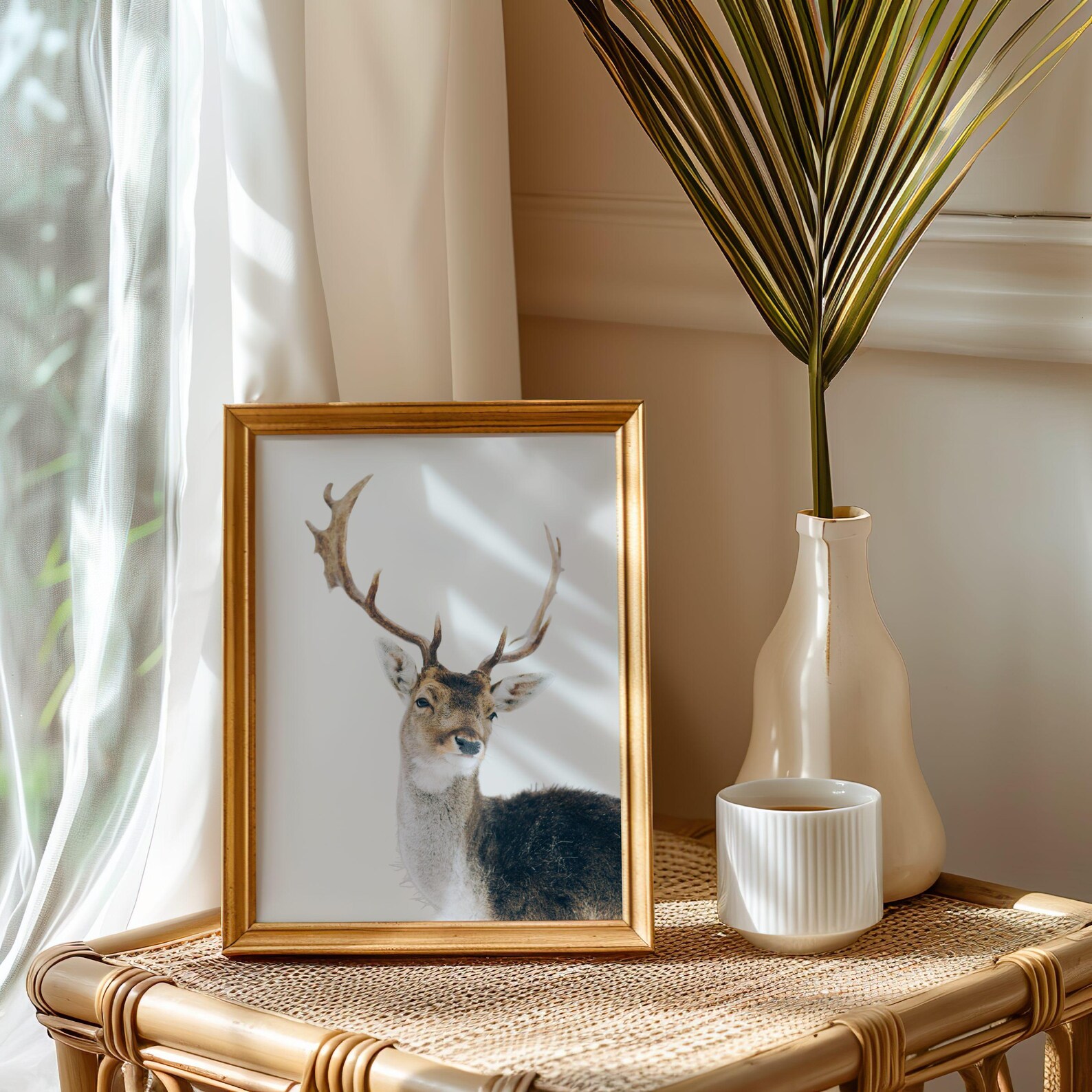 Reindeer Neutral Close-up Photo Printable or Mailed, Majestic Deer ...