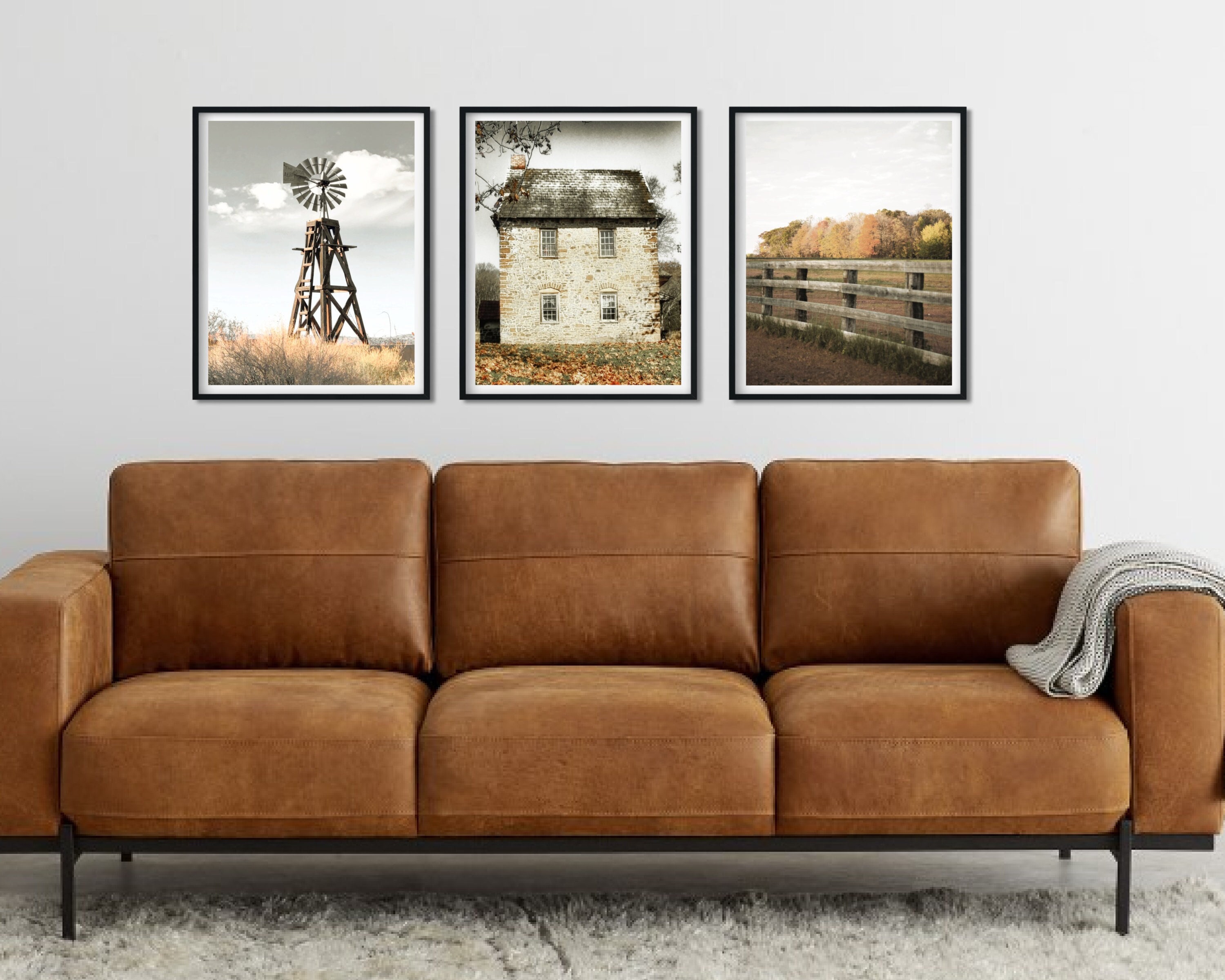 Farmhouse Rustic Set of 3 Photo Printable Wall Art Barn - Etsy