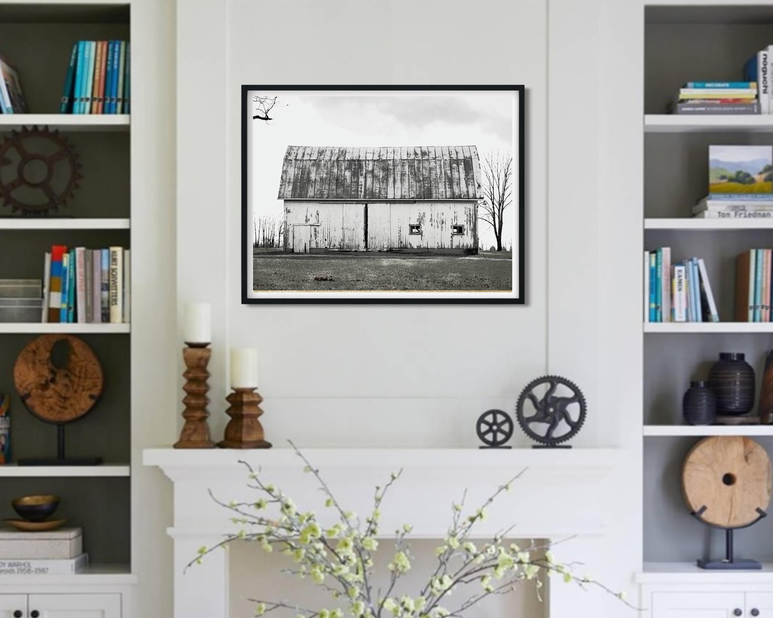 Farmhouse Black and White Printable Wall Art, Old Barn Southwest Print ...