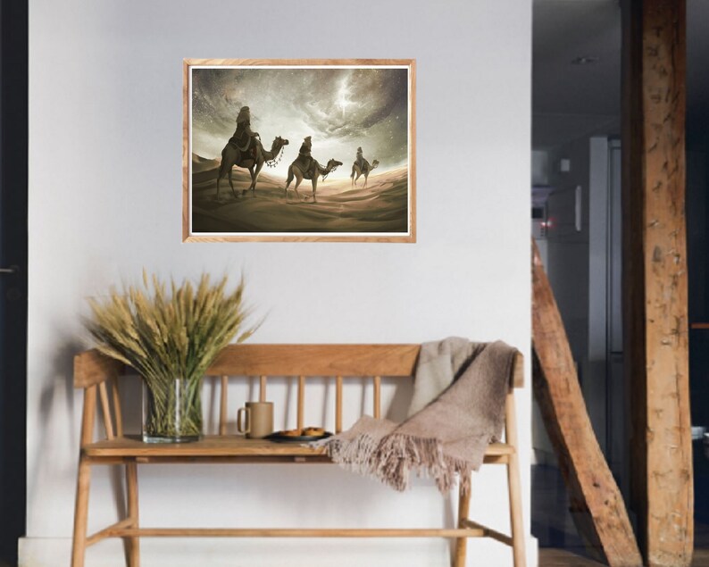 Three Wise Men Christmas Printable Wall Art Three Kings and Star Print ...
