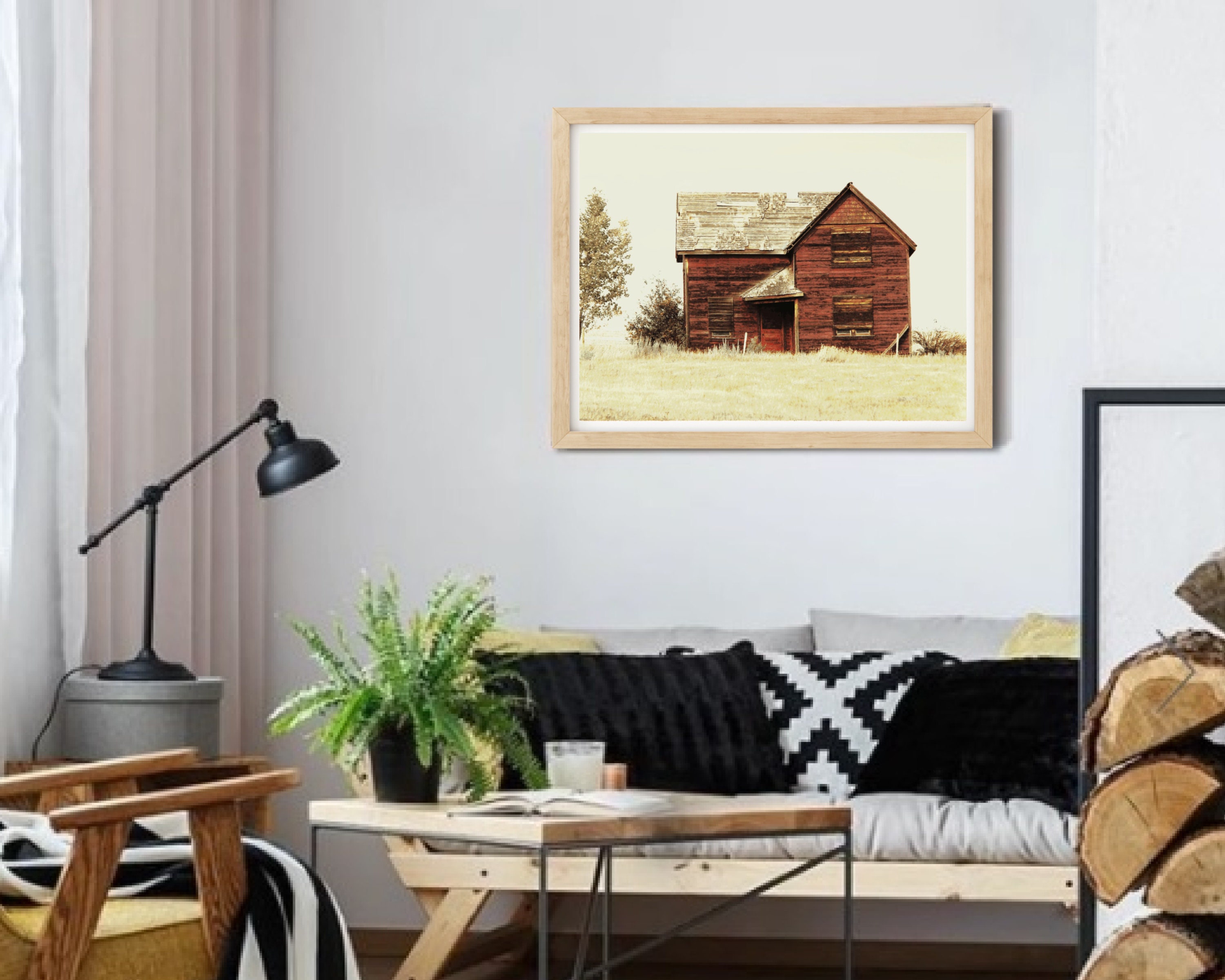 Red Barn Landscape Printable Wall Art Old Wood Barn Print - Etsy