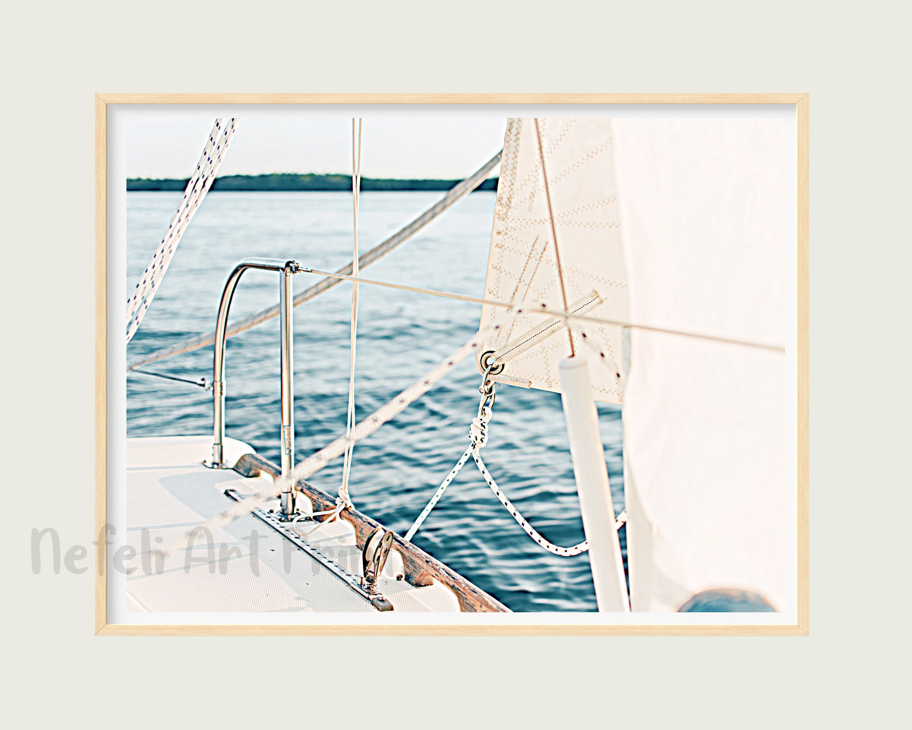 Sailing Yacht Set of 2 Photo Printable Wall Art, Sailboat Ocean Print ...