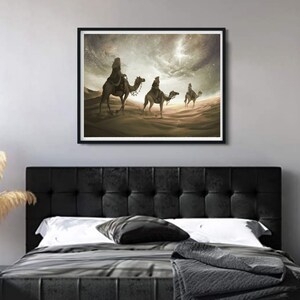 Three Wise Men Christmas Print Mailed, Three Kings and Star Wall Art ...