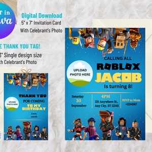 Roblox Game Invitation, Game Invitation, Roblox Party Invitation ...