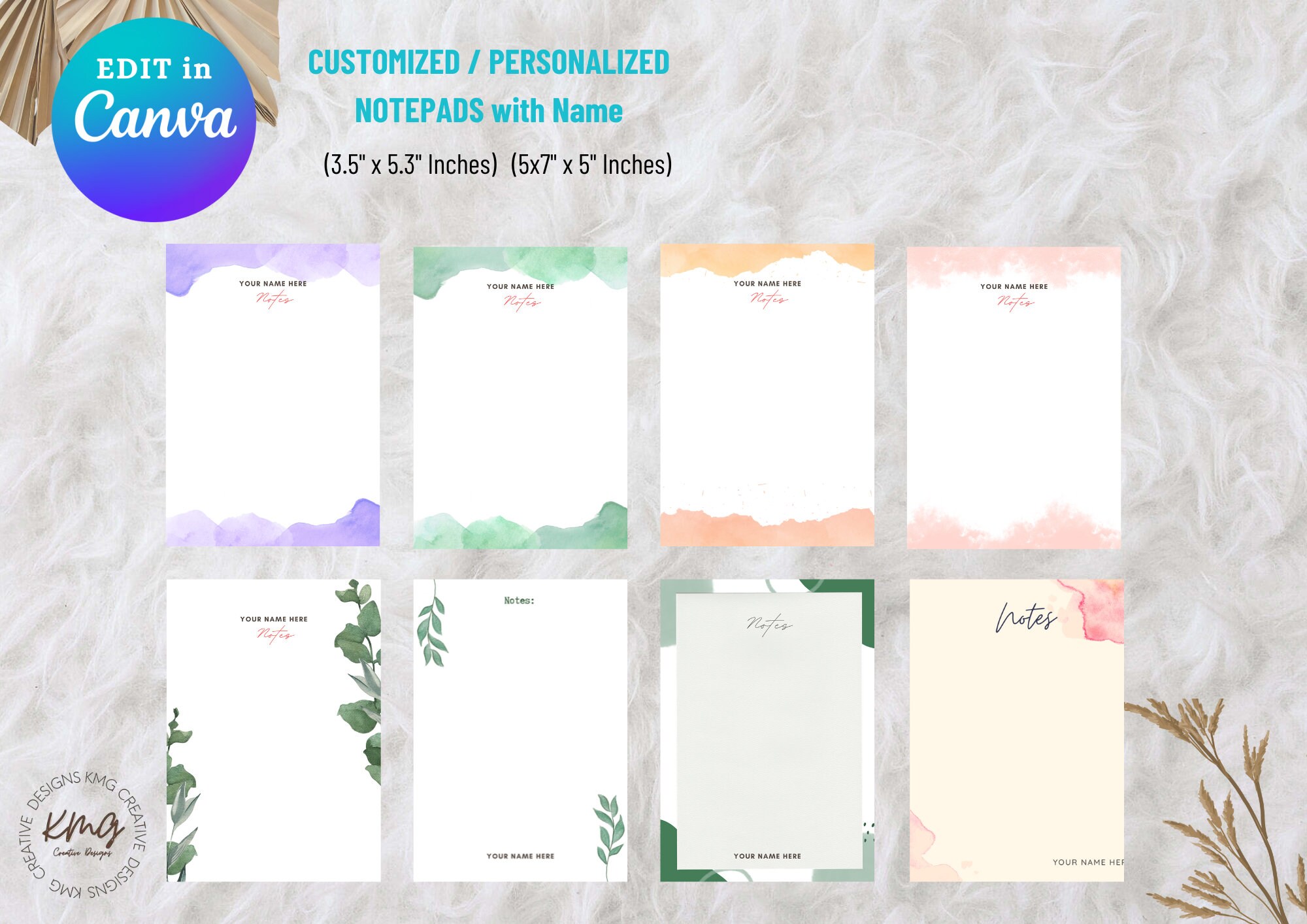 Editable Notepad Printable Memo Sheets Downloadable Cute - Etsy