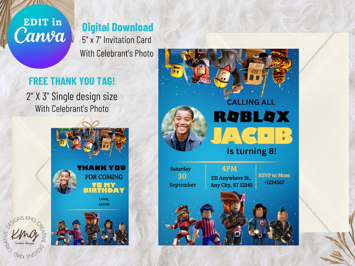 Roblox Game Invitation, Game Invitation, Roblox Party Invitation ...