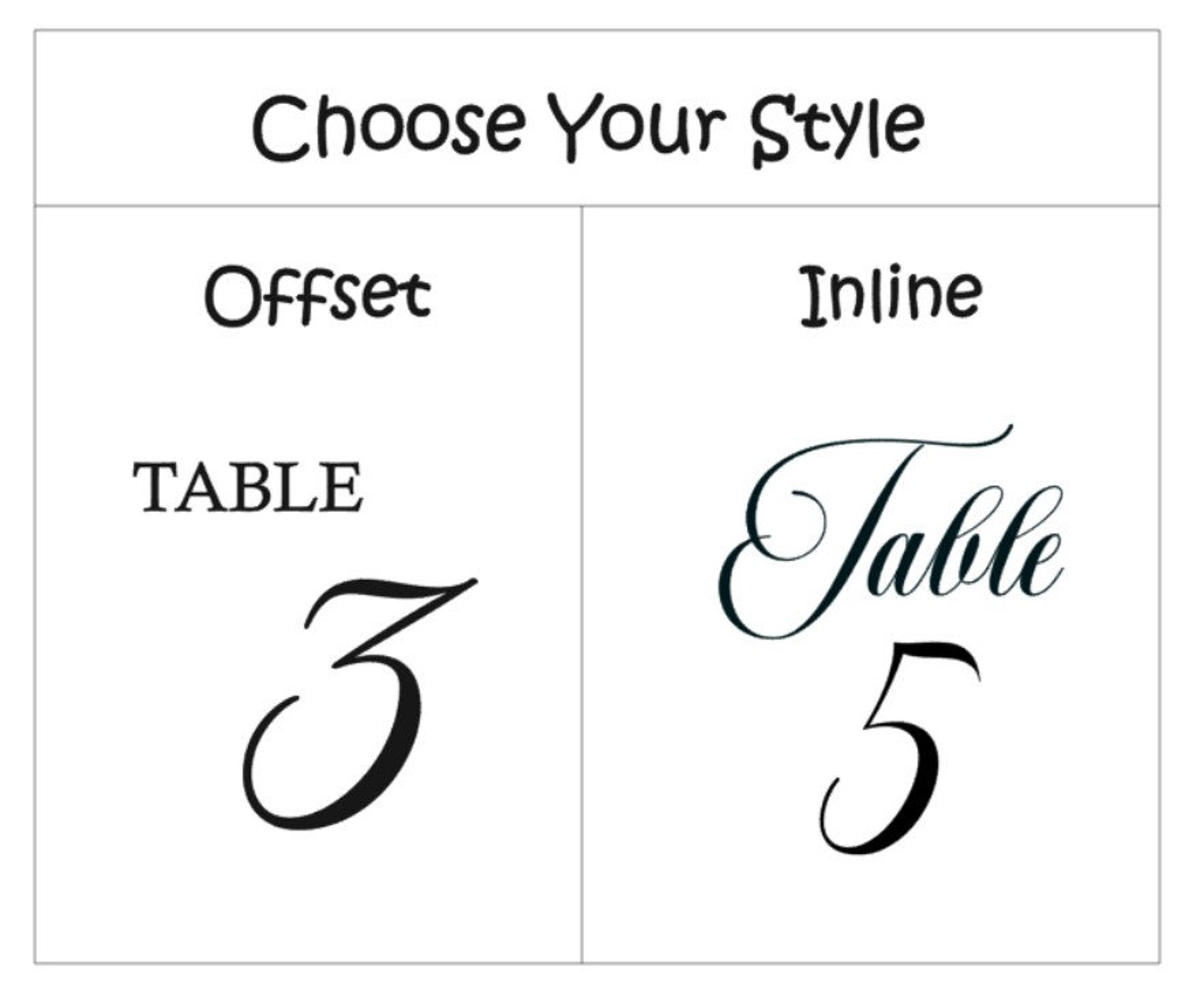 Bulk Table Number Decal, Wedding Table Number Stickers, Seating Chart ...