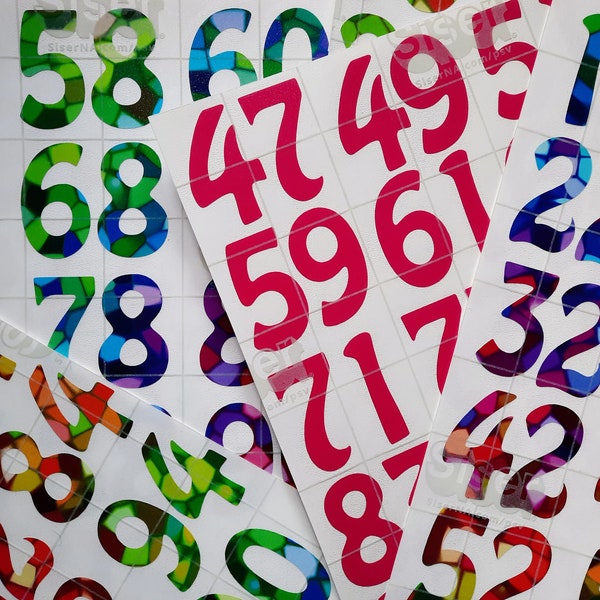 Number Label Stickers - Etsy