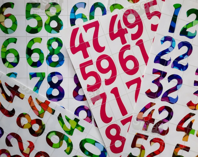 NUMBERS 1120 STICKERS Sequential, 1-1/2 Circle Labels Consecutive ...