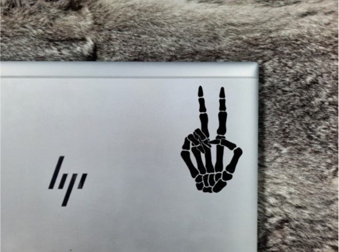 Custom Skeleton J Wave Decal, Skeleton Peace Sign Sitcker, Skeleton ...
