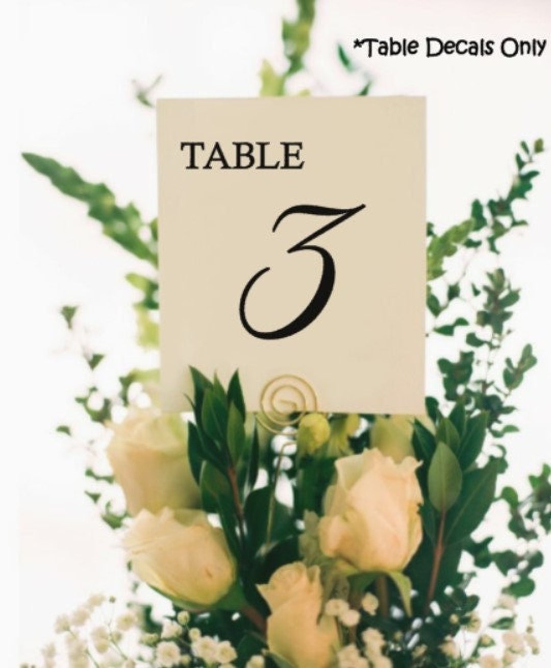 Bulk Table Number Decal, Wedding Table Number Stickers, Seating Chart ...