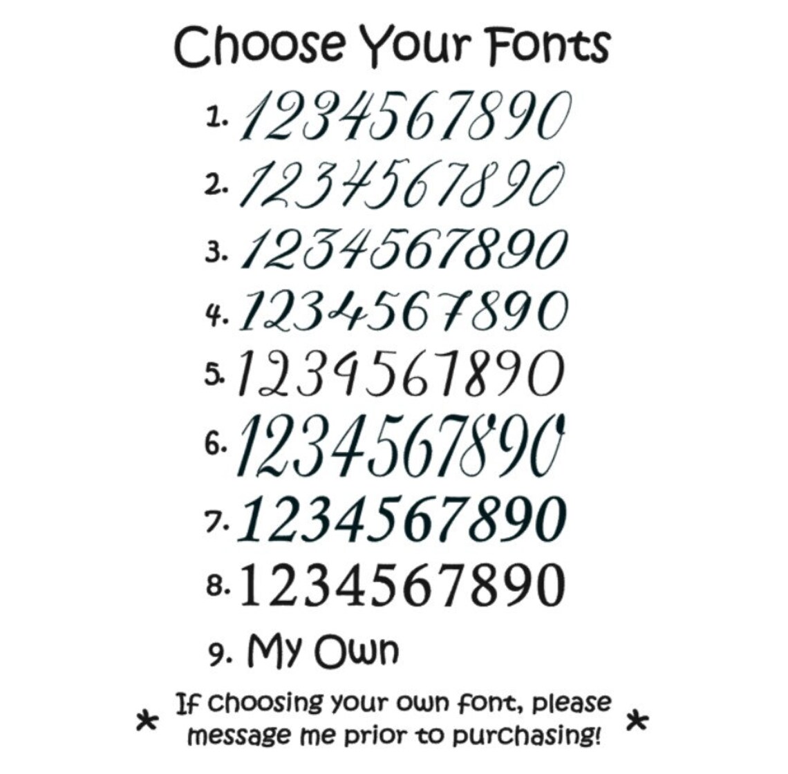 Bulk Table Number Decal, Wedding Table Number Stickers, Seating Chart ...