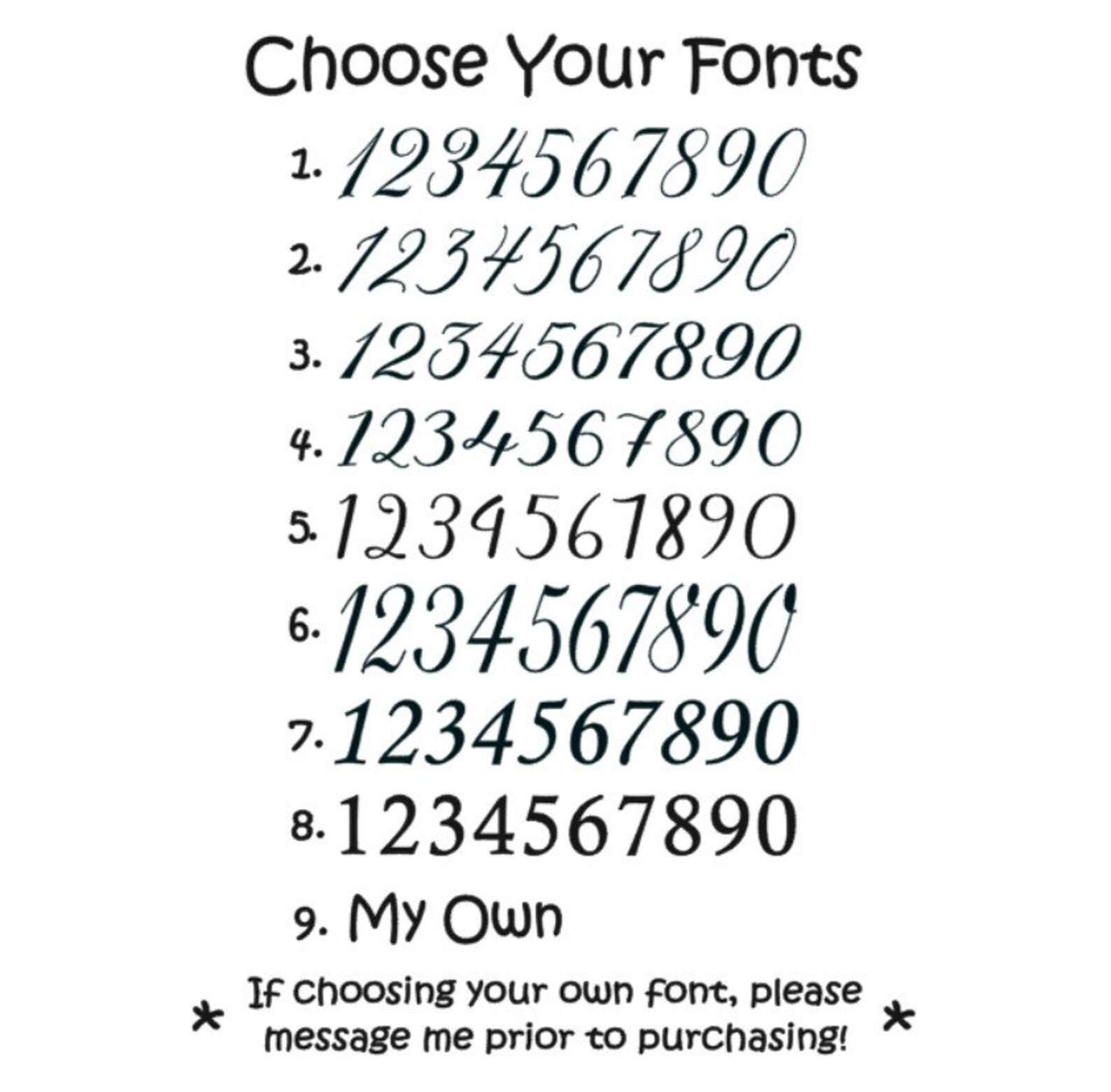 Bulk Table Number Decal, Wedding Table Number Stickers, Seating Chart ...