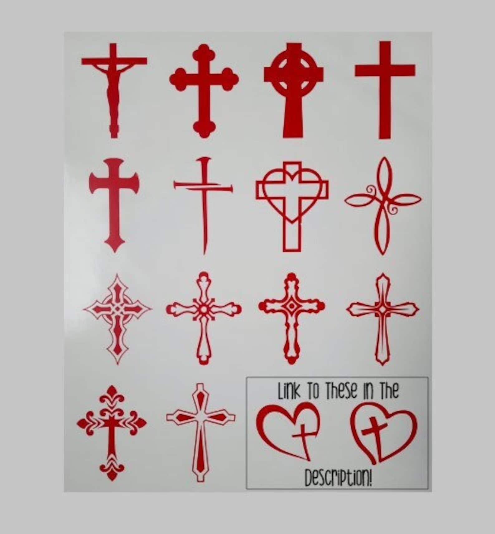 Custom Cross Decal, Christian Cross Car Decal, Catholic Cross Decal ...