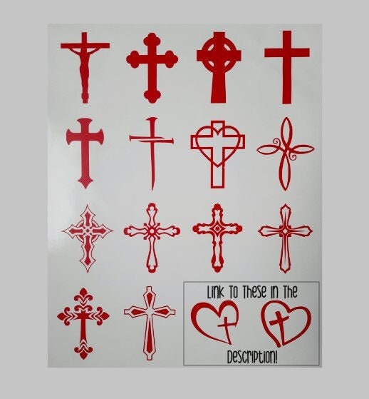 Custom Cross Decal, Christian Cross Car Decal, Catholic Cross Decal ...