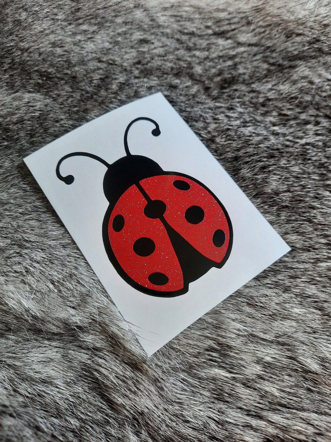 Lady Bug Decal for Cars Laptops or Tumblers, Glitter Lady Bug Sticker ...