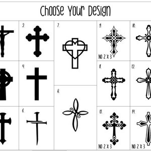 Custom Cross Decal, Christian Cross Car Decal, Catholic Cross Decal ...