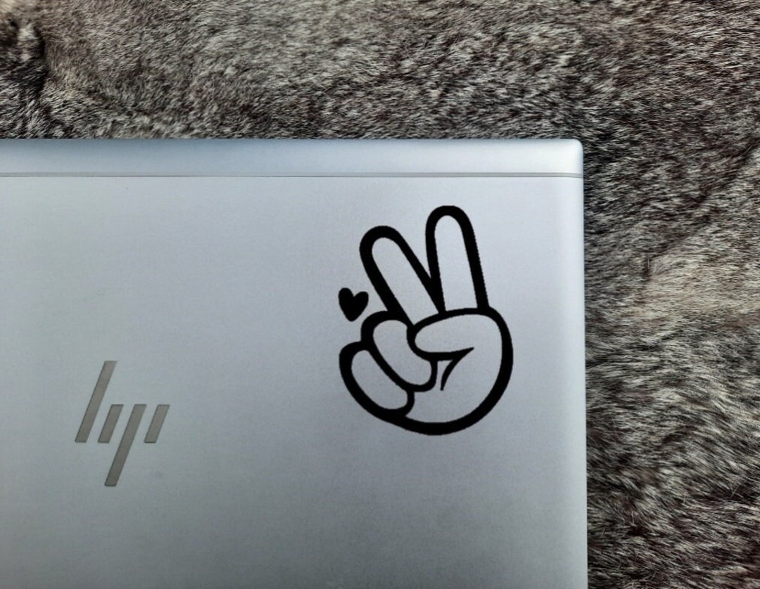 Peace Sign Sticker, Wave Decal for Mirror, Peace and Love Decal ...