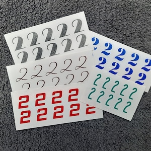Bulk Number Decals, Custom Number Sticker Sets, Label 1 100, 1 100 ...