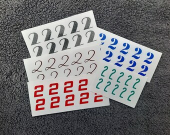 Number Set Decal - Etsy