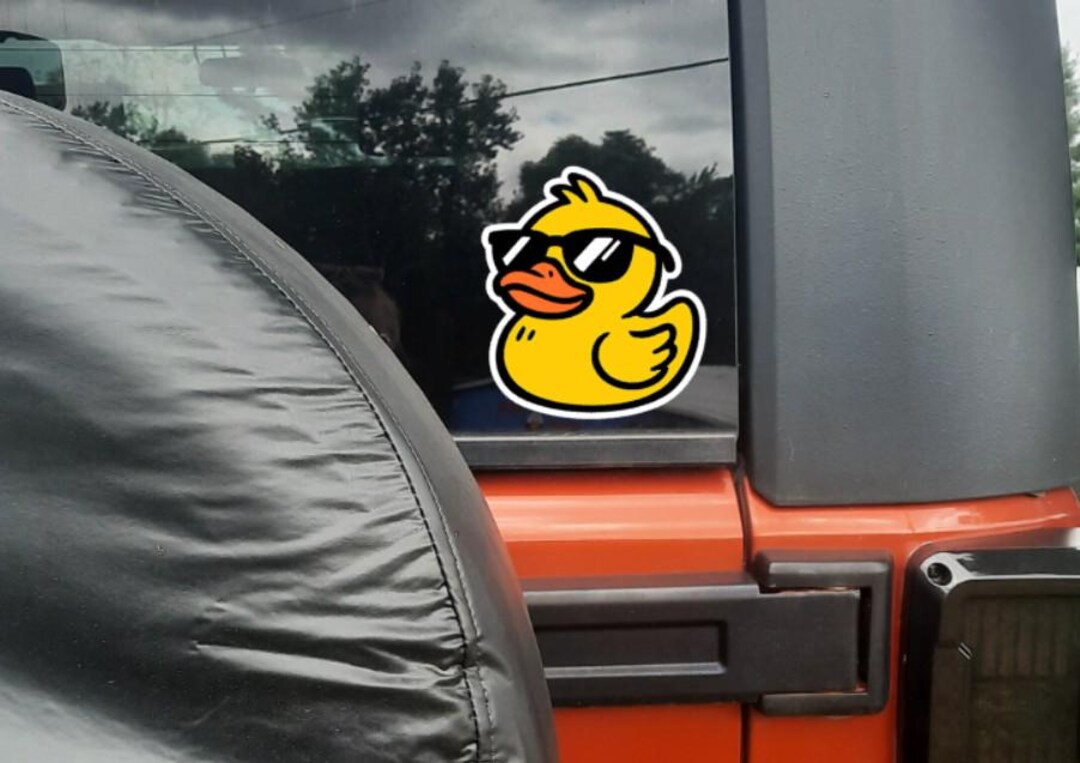 Rubber Duck Wearing Sunglasses Decal for Cars Laptops or Tumblers, Cool ...