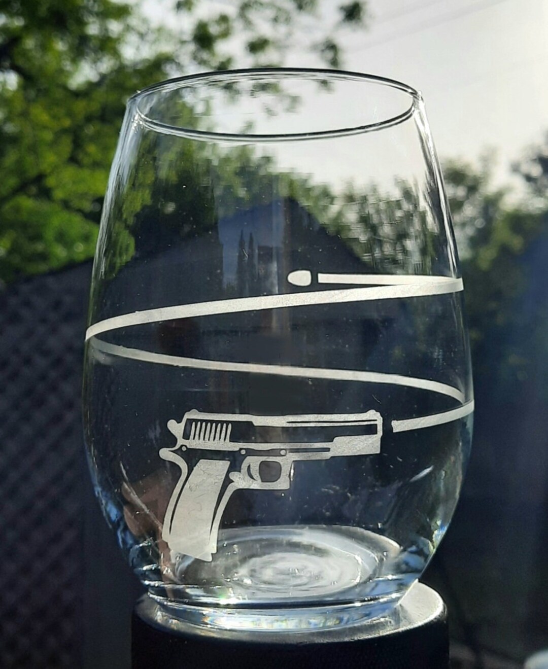2A Father's Day Gift, Etched Hunting Glass, Handmade Barware and ...