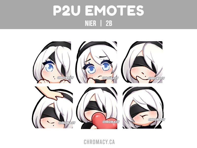 2B NIER AUTOMATA Twitch Emotes Twitch Graphics Youtube - Etsy