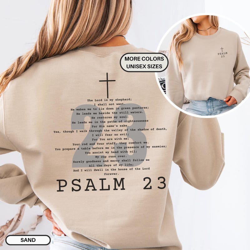 Psalm 23 Hoodie Women - Etsy